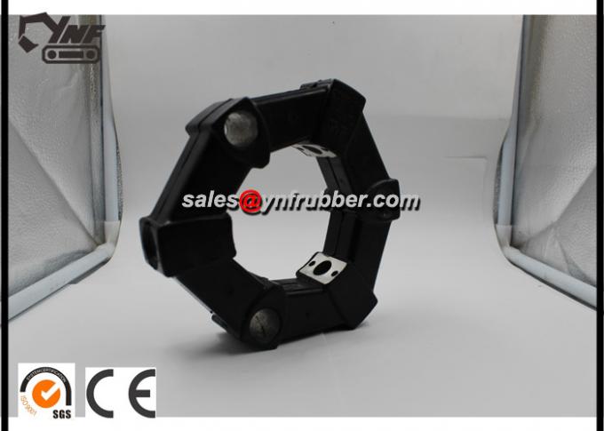 Black Hydraulic Pump Excavator Coupling , 16AS / 16A Rubber Shaft Coupling